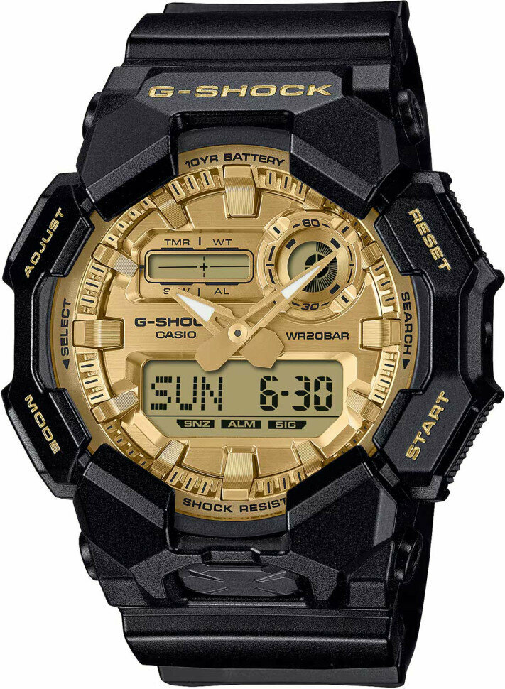 Наручные часы CASIO, черный/золотой