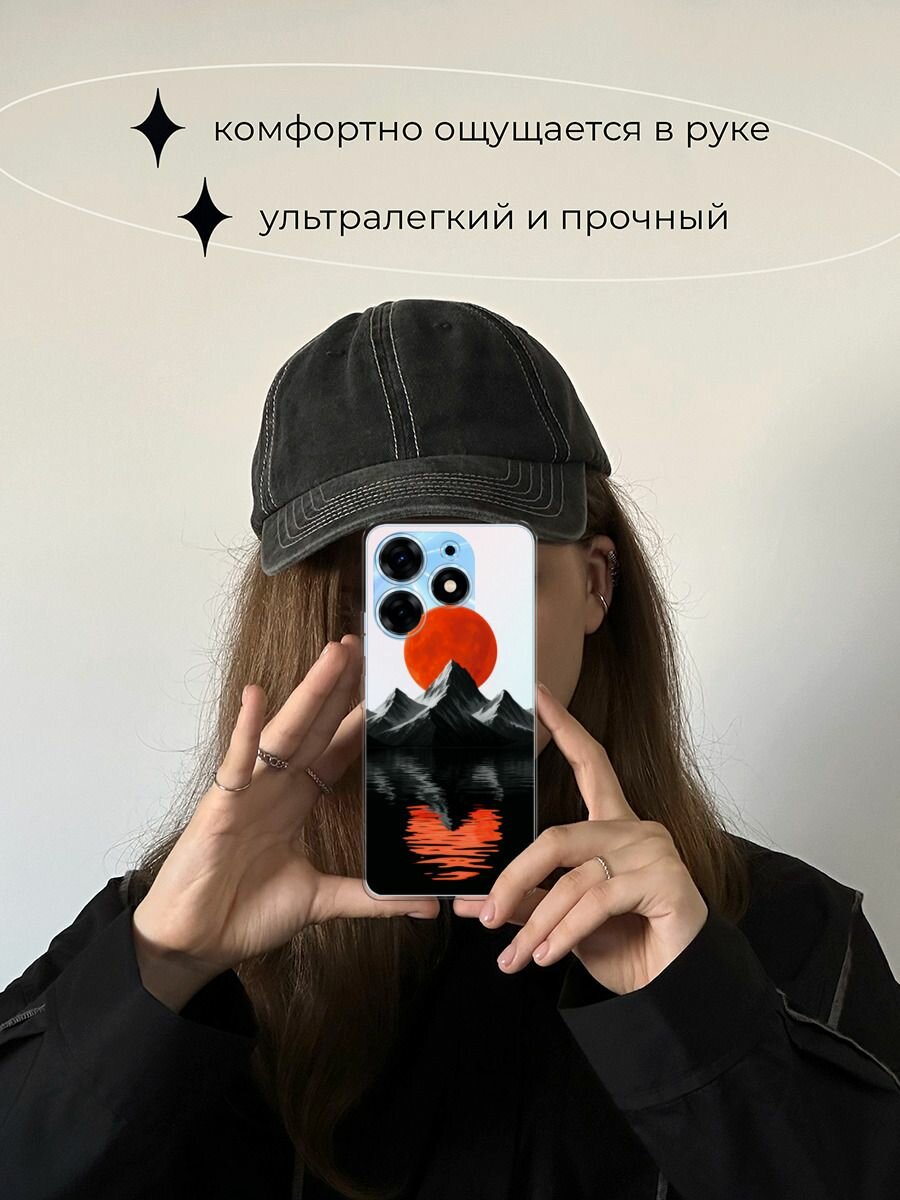 Силиконовый чехол на Tecno Spark 10 Pro / Текно Спарк 10 Про с принтом Черная гора 3 — фото 1