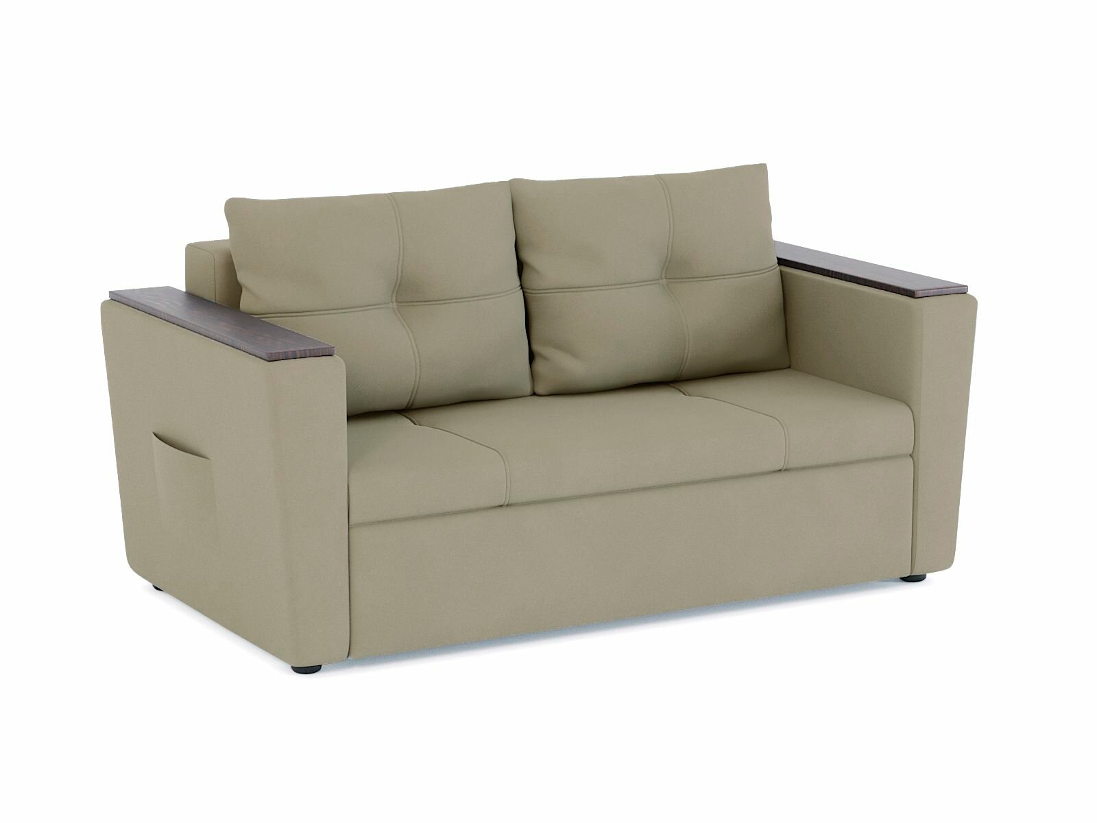 Диван - кровать Дубай Майами, трехсекционная еврокнижка, 175*90*96, велюр Зара Лайт 04