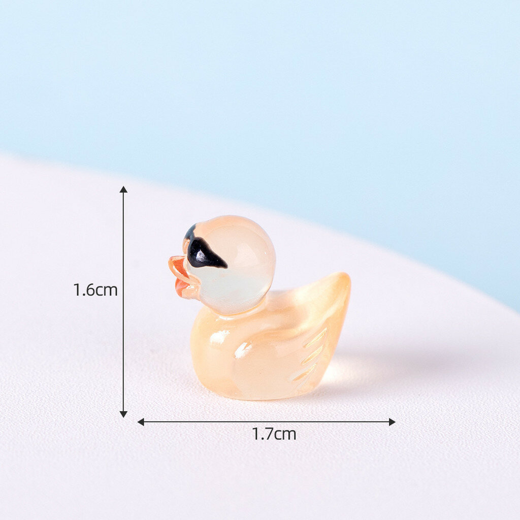 Фигурка из смолы playful resin duck cветящимися очками, для украшения сада и офиса, оранжевый