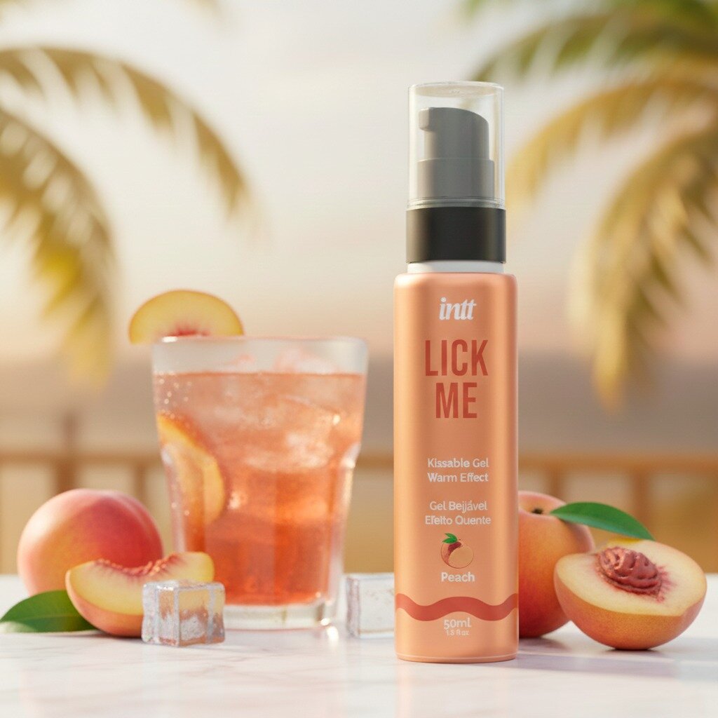 Массажный гель INTT Lick Me, персиковый, съедобный, с эффектом увлажнения, 50мл
