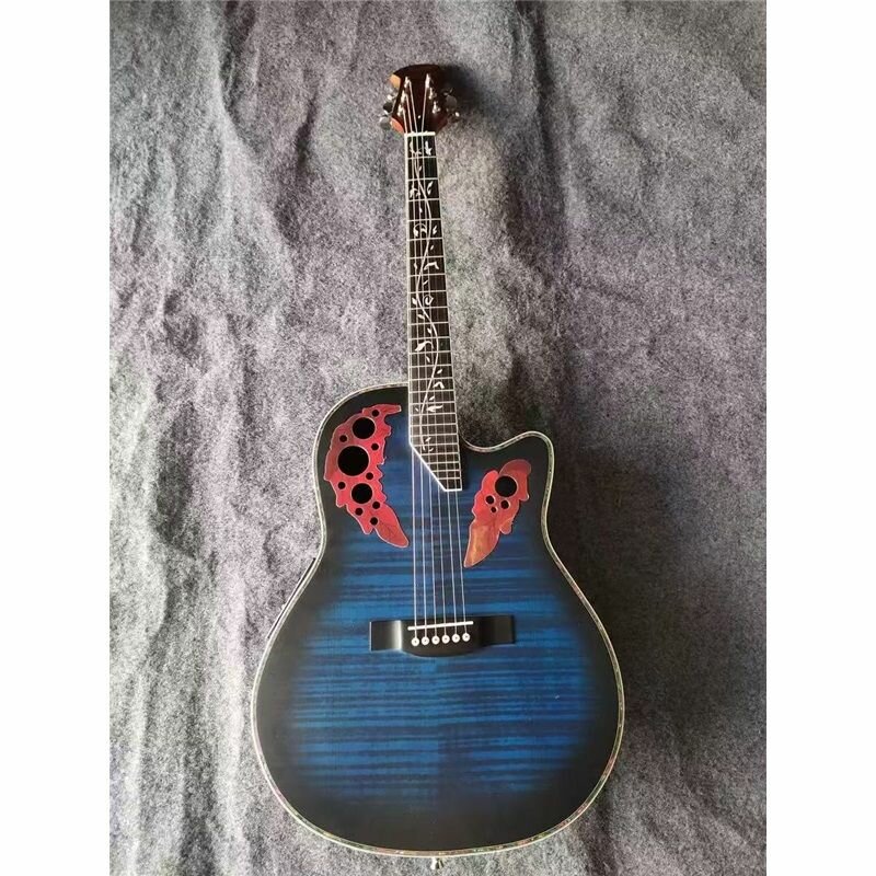 Электроакустическая гитара типа "Ovation" MAGNA MO-800, с круглой спинкой, цвет санберст