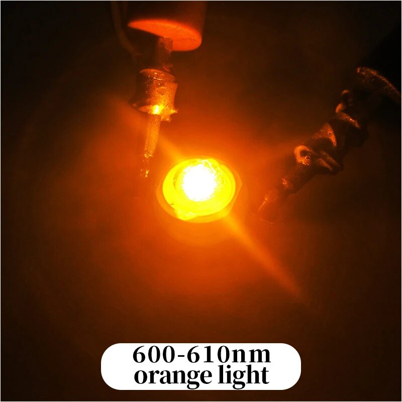 LEDXR LED CREE круглая светодиодная лампа 1/3/5 Вт полный спектр 600-610nm, 10pcs, 3 Вт