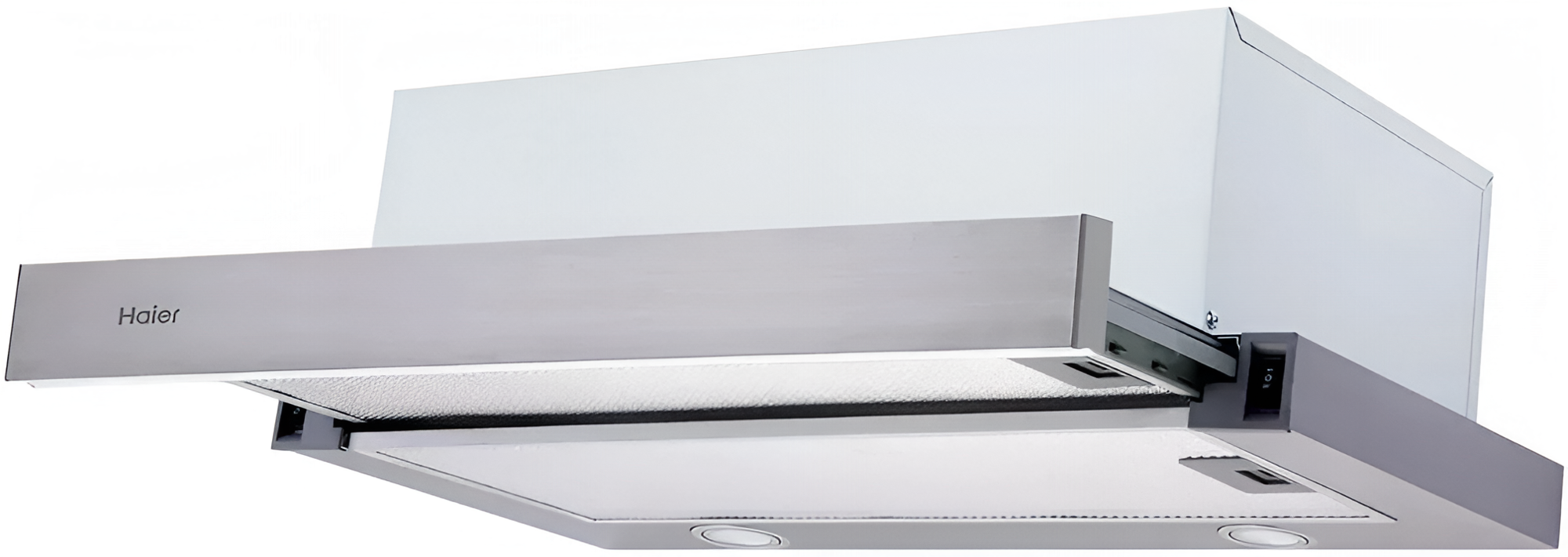 Встраиваемая вытяжка Haier HVX-T671X, мощность 700 м³/ч, телескопическая вытяжка, светодиодное освещение