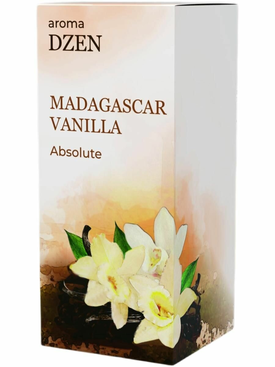 Эфирное масло Ваниль плосколистная абсолют Aroma Dzen, для ароматерапии, для бани и сауны, 1 мл