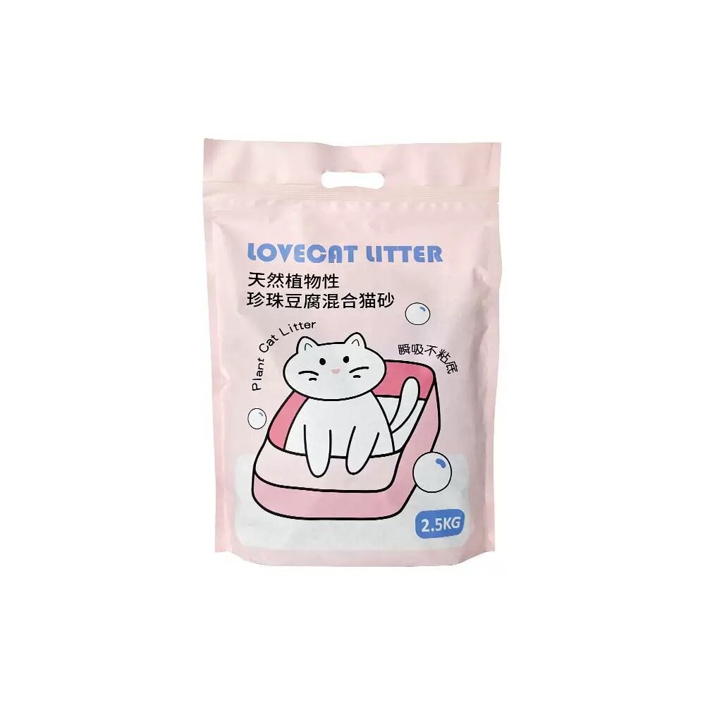 Жемчужная смесь тофу кошачий лitter комковый впитывающий натуральный блеск состав 6 упаковок
