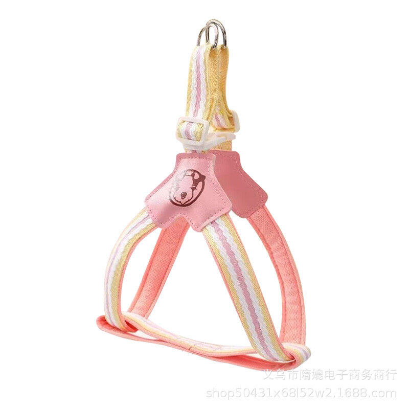 Дышащий розовый регулируемый ошейник для маленьких собак (Пудели, Бишон-фризе, Корги), размер XL