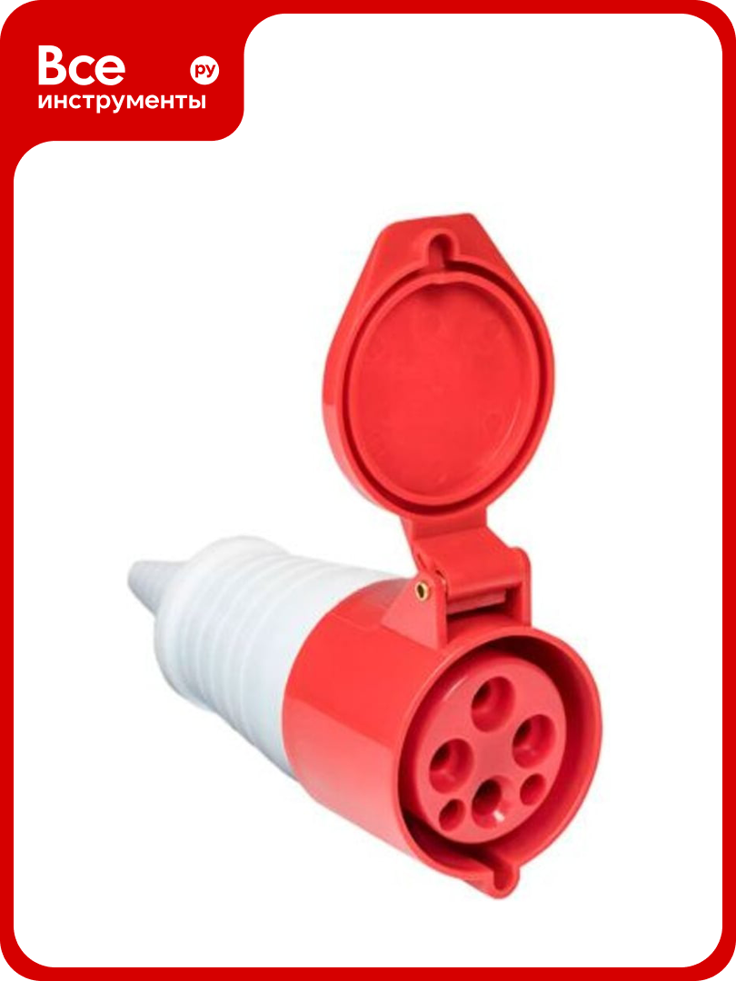 Розетка силовая ЕТР 3Р+РЕ 32А 380В IP44 67618, безопасного подключения различного