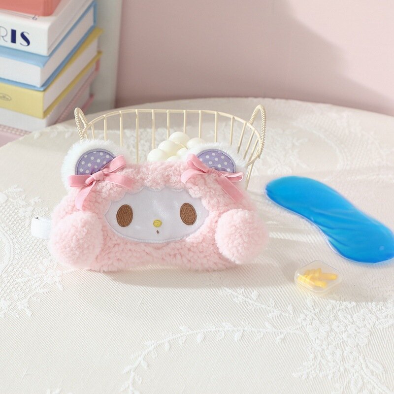 Милая мультяшная маска для сна, солнцезащитная, для путешествий, для студентов, для мужчин и женщин, снимает усталость глаз, мягкая, дышащая.