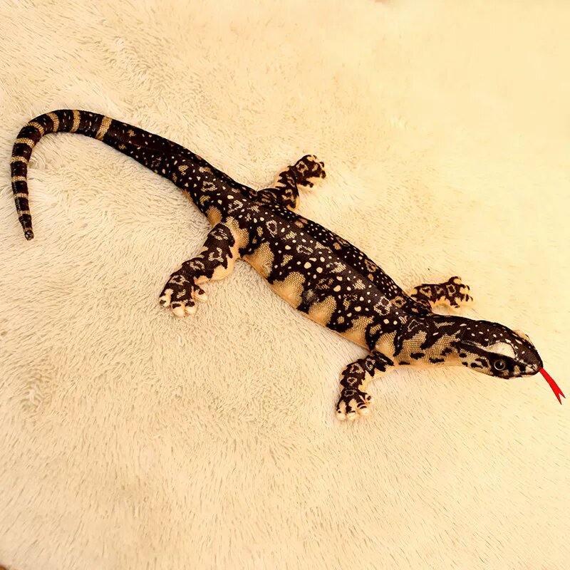 Реалистичная плюшевая игрушка-хамелеон, имитирующая дикую змею-ящерицу, для розыгрышей коричневая ящерица_75 см