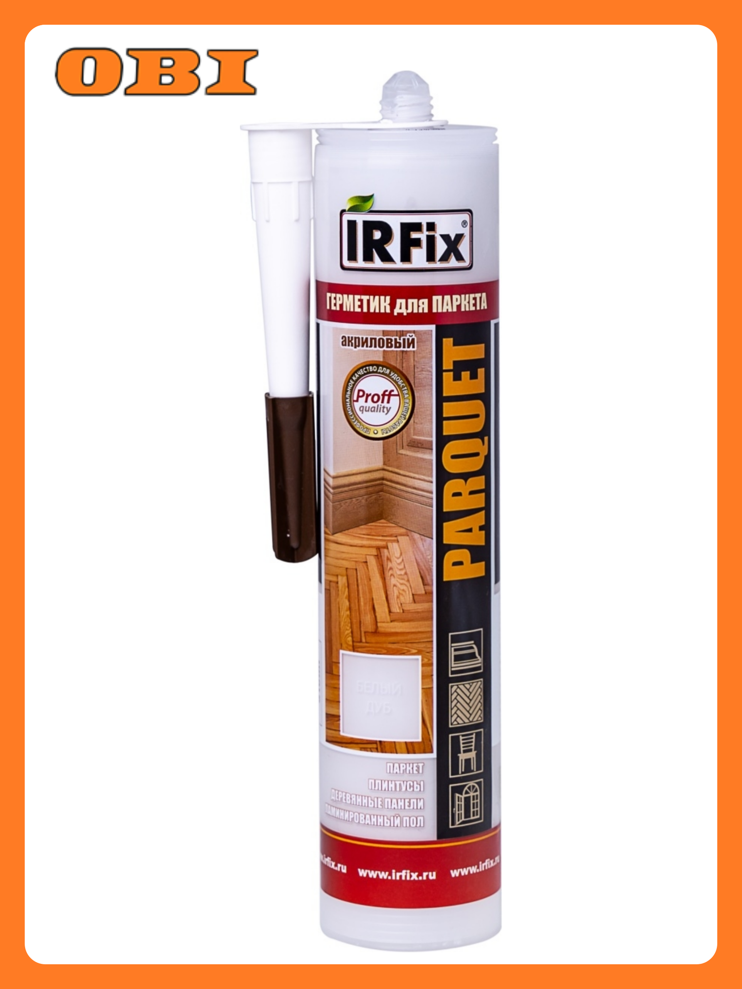 Акриловый герметик для паркета IRFIX PARQUET 310 мл "Белый дуб"