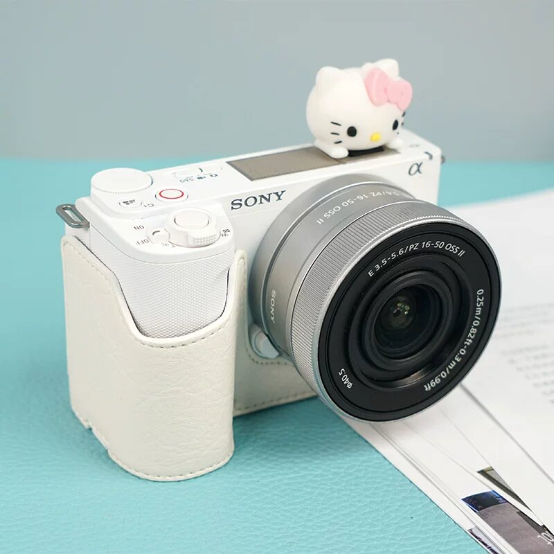 Sony ZV-E10 II Защитное кожаное основание для камеры белый цвет полная защита для ZV-E10M2