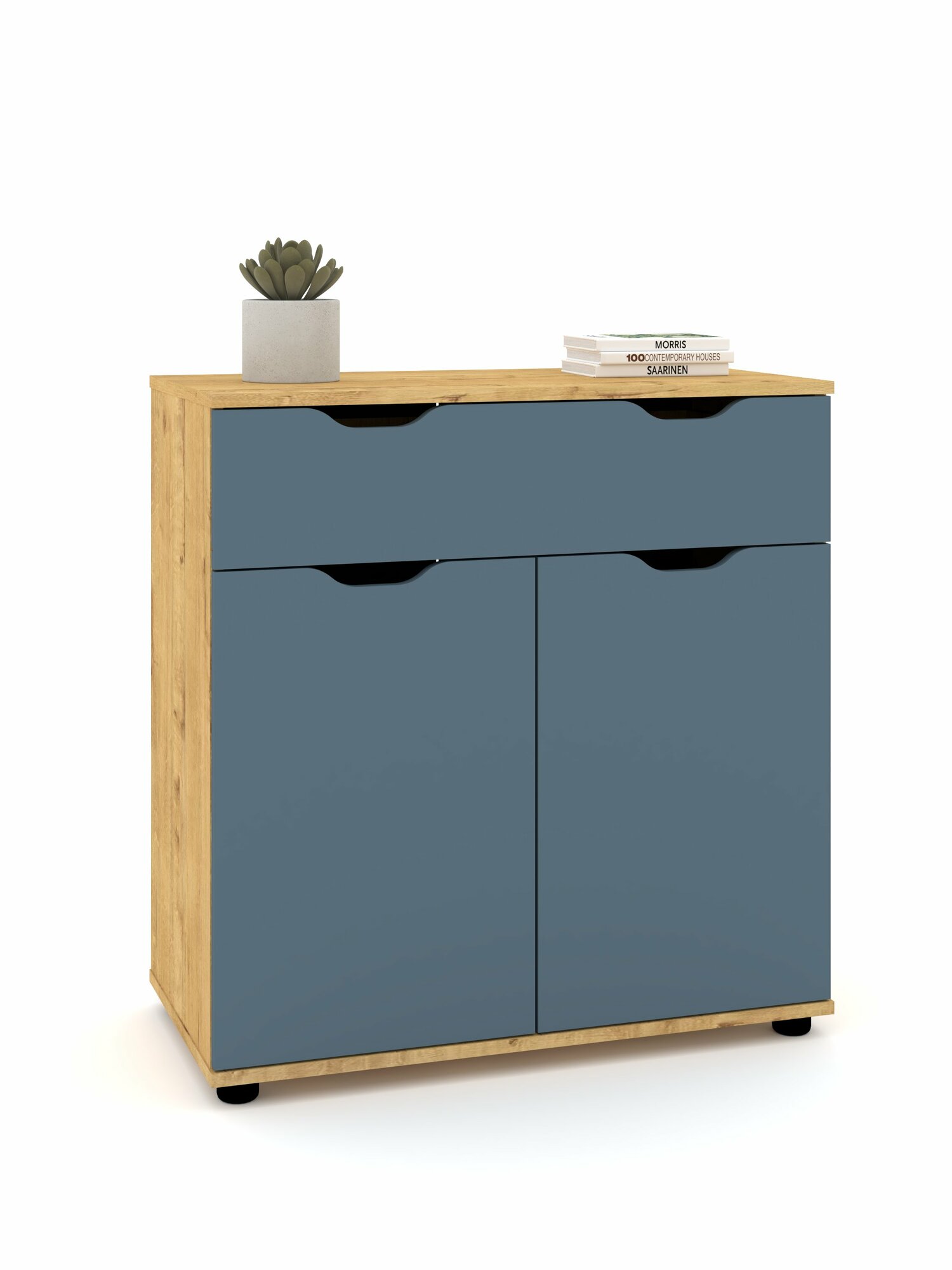 Есэндвич Grand-Лаворо-4 Комод 80х83х40 см с ящиками и дверцами(Дуб бунратти/Маренго)