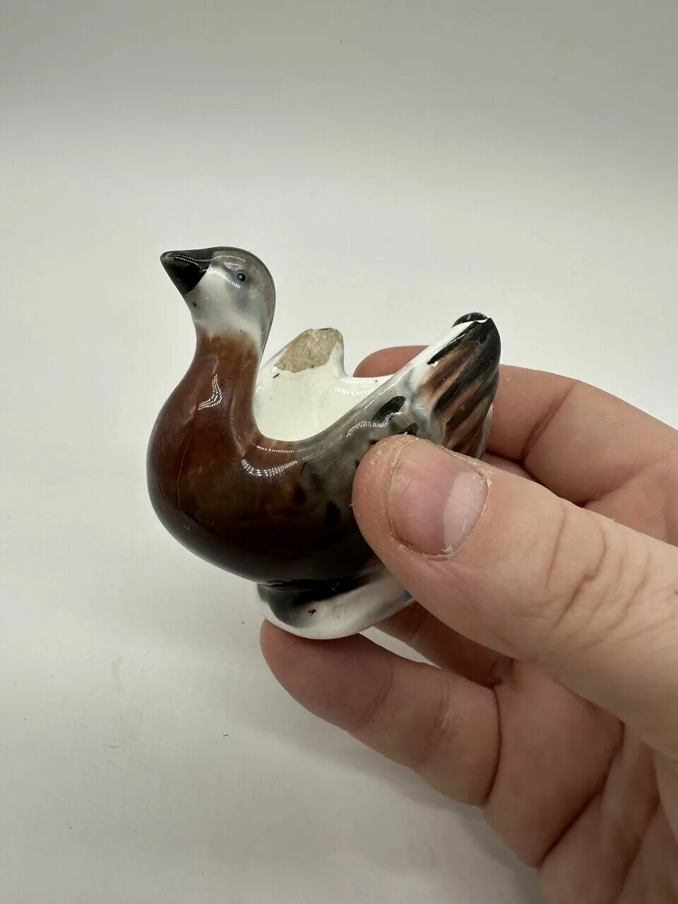 Статуэтка Уточка солонка Гдр 1980 годы великолепная