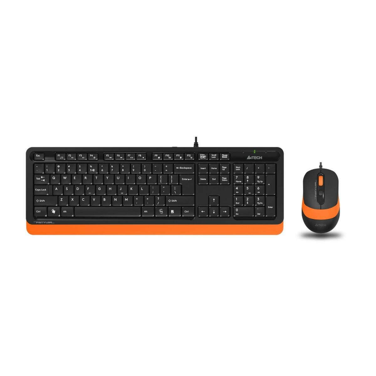 Набор клавиатура+мышь A4Tech Fstyler F1010, черный/оранжевый (1791253), 10 уп.
