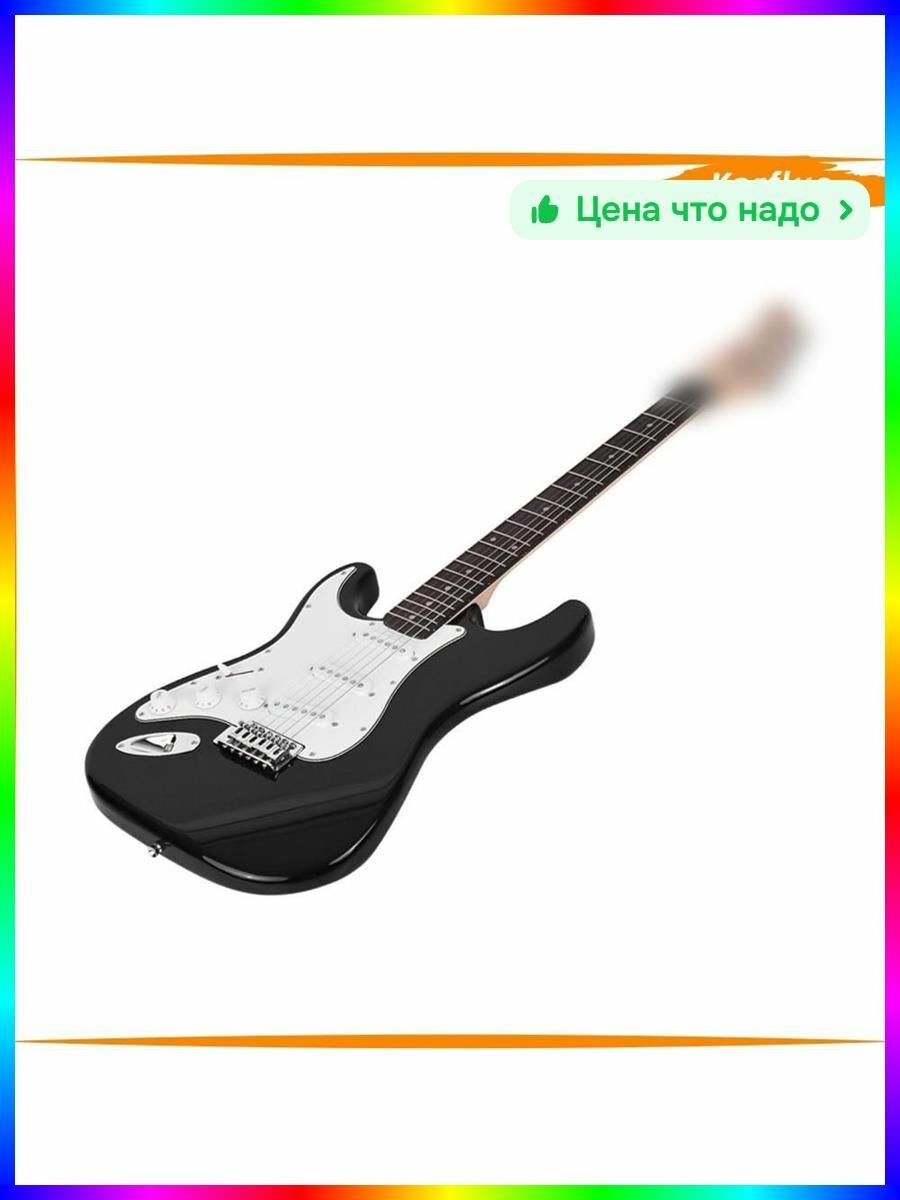 Электрогитара для левшей с 21 ладом, корпус Павлония, гриф Клен