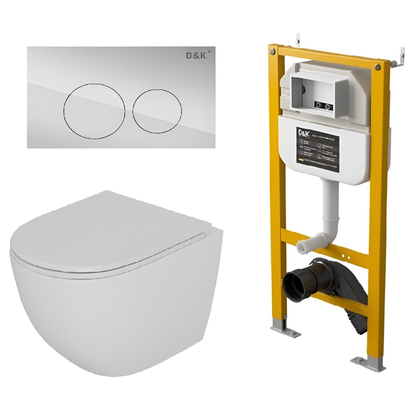Унитаз с инсталляцией D&K Matrix DS1391625