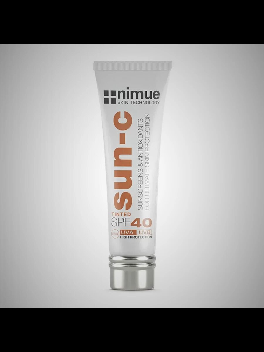 NIMUE Sun-C Tinted SPF 40, Солнцезащитный крем SPF 40 с тонирующим эффектом средний 60 мл