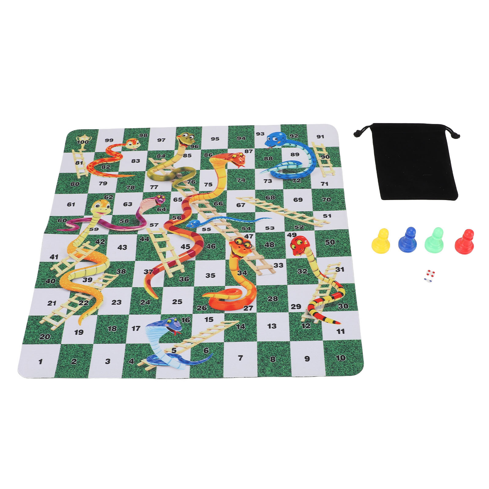 Snakes and Ladders Board Game Set 35 см -резиновой портативной настольной игры для домашнего путешествия Picnic