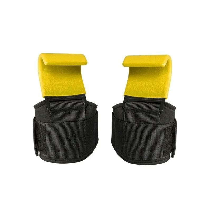 Booster Hook Grip Hook Auxiliary Weight Lifting Hook Lead Horizontal Bar Body Up Strength Training Hard Pull Dumbbell Wristband (Желтый row hook)