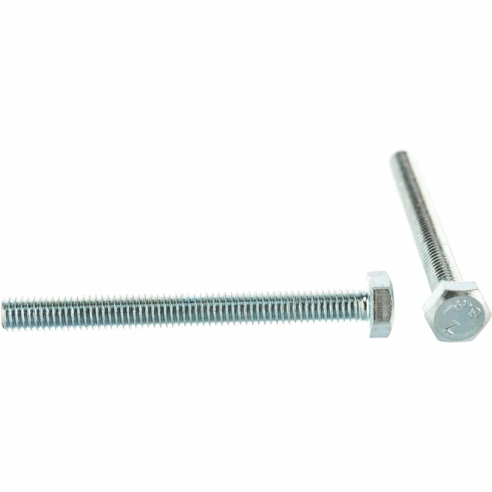 Болт DIN 933 с шестигранной головкой, оцинкованный М6х60, 30шт - коробка Tech-Krep 105206