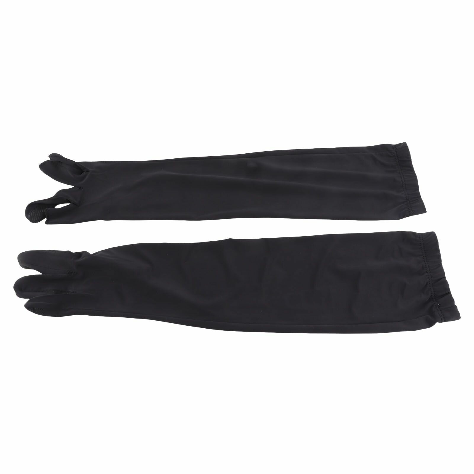 Черные солнцезащитные нарукавники с двумя открытыми пальцами, нейлоновые, силиконовые, эластичные, легкие, дышащие, для защиты от солнца на открытом воздухе