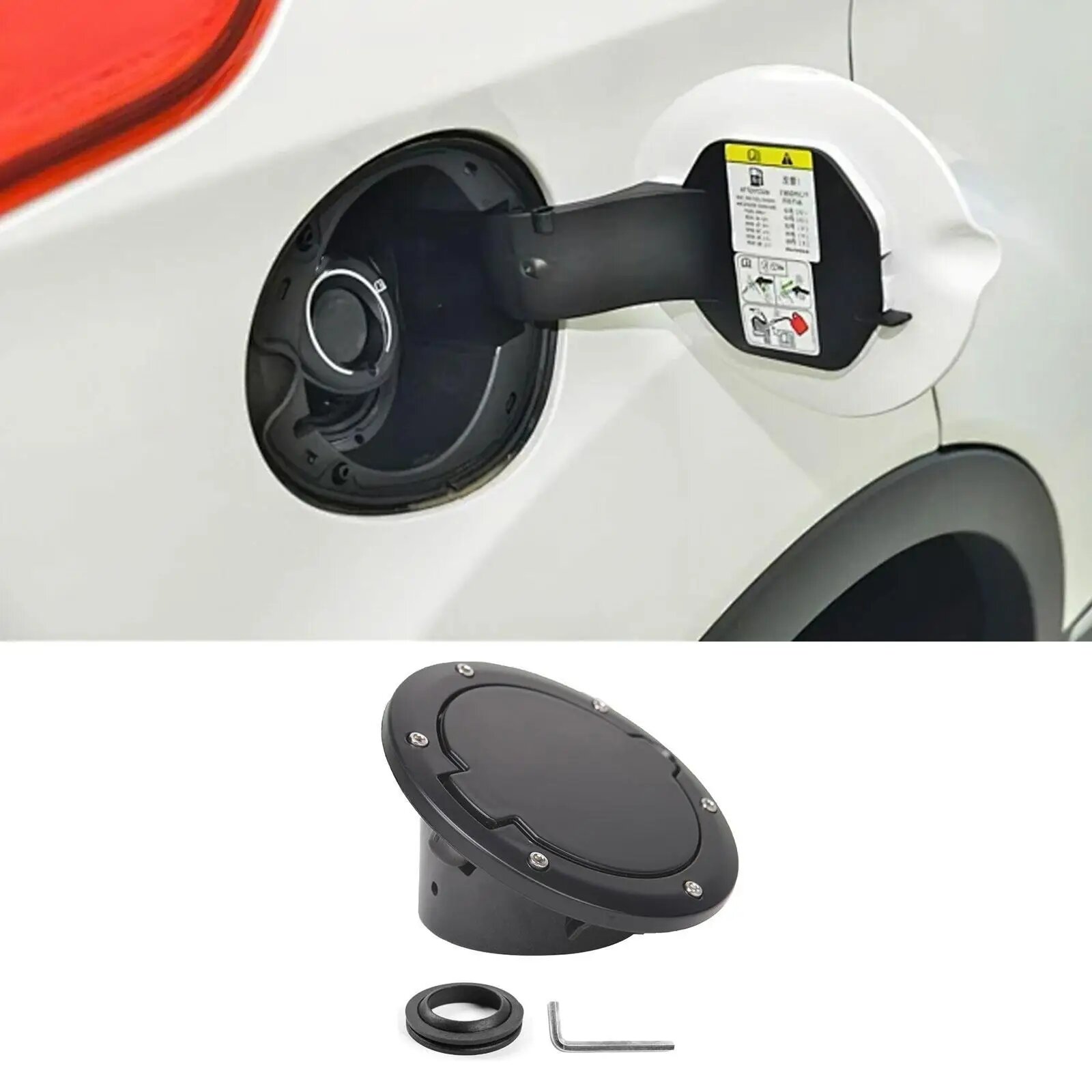 Металлическая крышка бензобака, крышка топливной горловины, запасная часть, простая установка для Jeep Wrangler 2007-2017