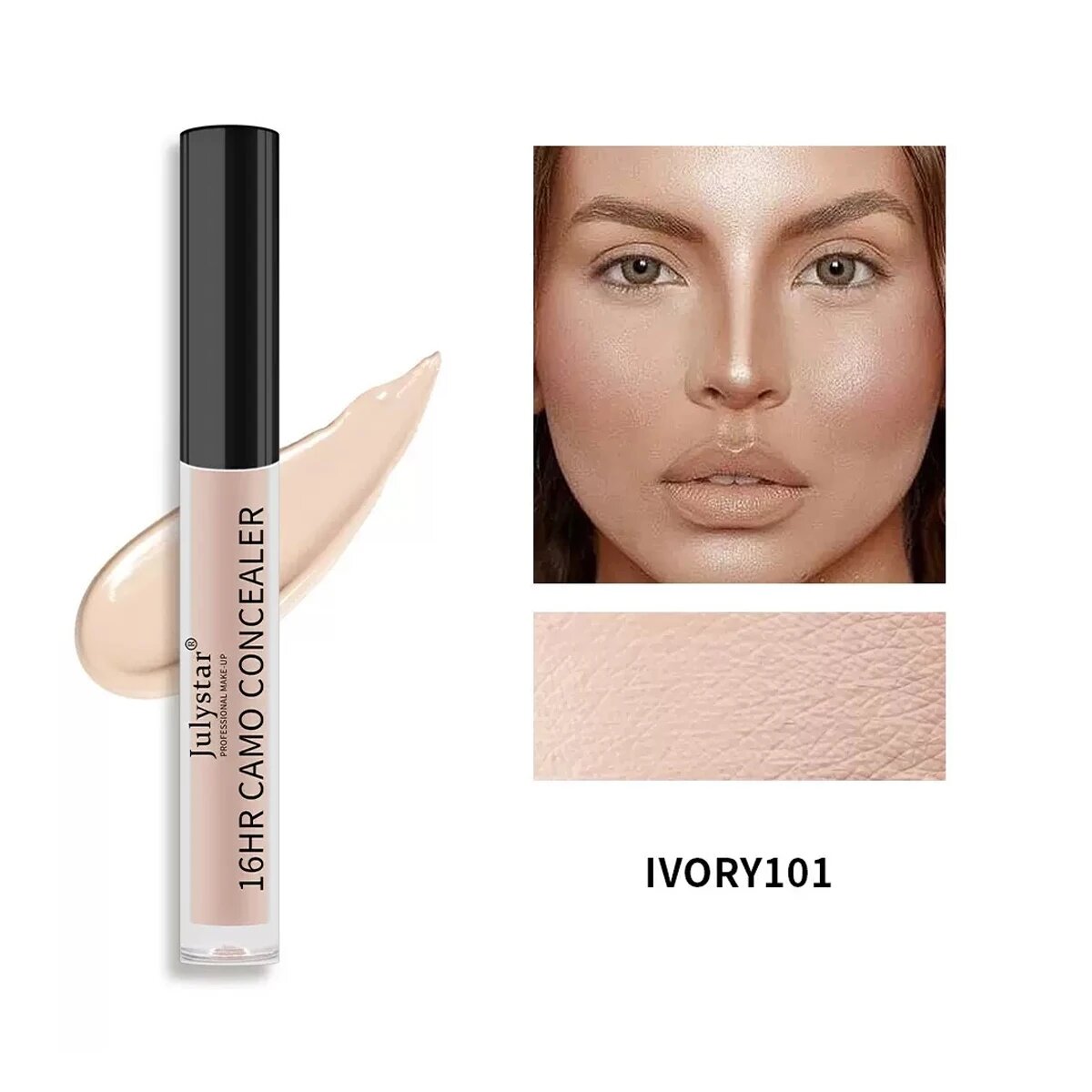 Консилер Julystar 16HR Camo Ivory 101, Цвет 01