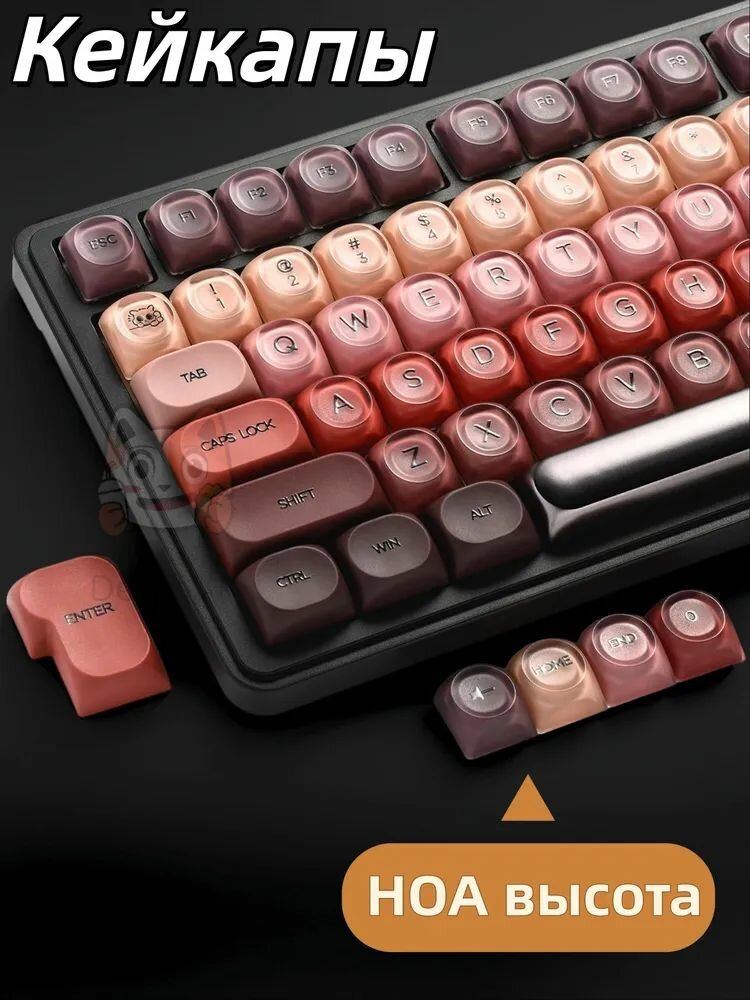 Кейкапы для механической клавиатуры AK-01, HOA+PBT+EN