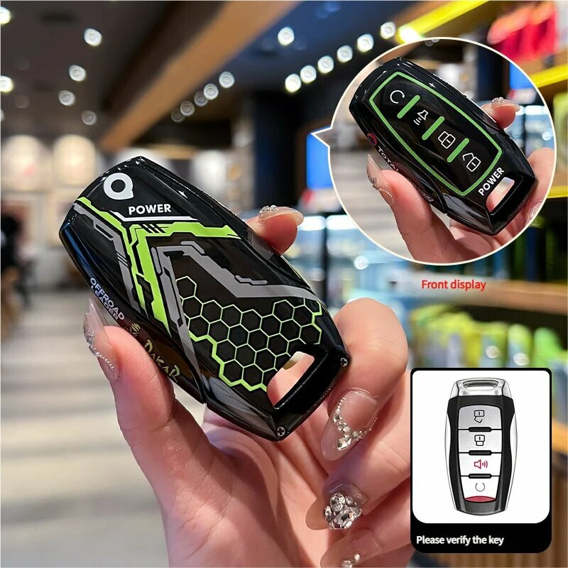 Универсальный чехол для ключей Great Wall Haval — прочный пластиковый чехол для H6/M6 +/большая собака/F7x/H2s/H9/Chitu/H7/F5 A3 4key Black green