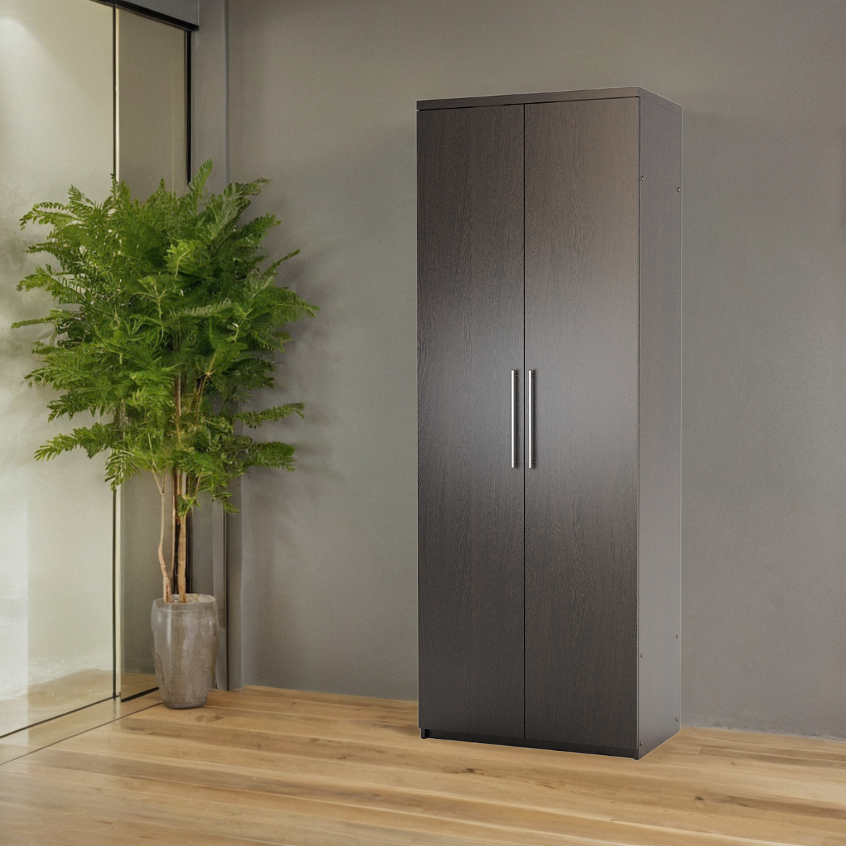 Шкаф комбинированный Ритм МК-22 100х45х220 см, распашной, в прихожую, лдсп Венге