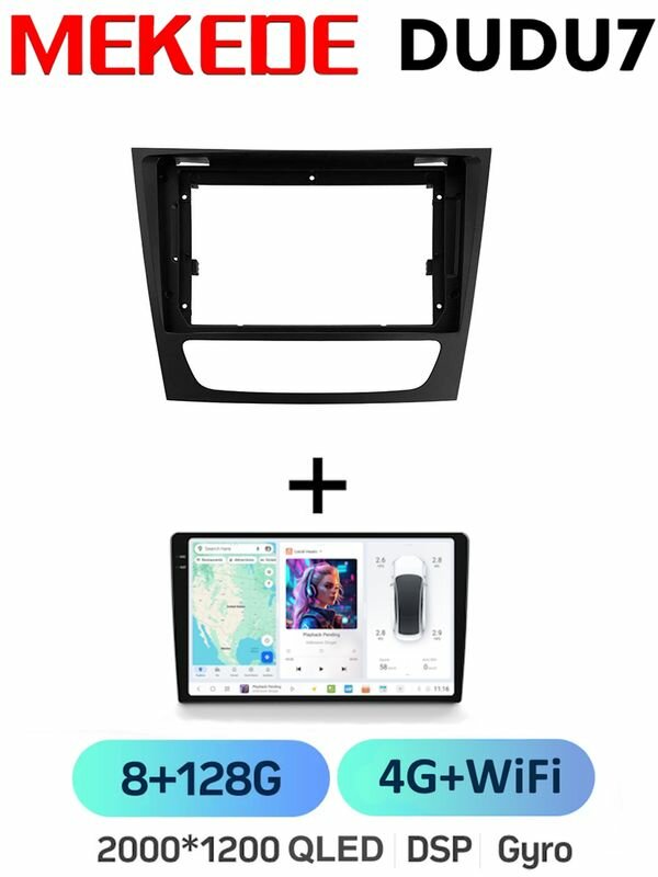 Магнитола Mekede DUDU7 8/128 Gb для Mercedes Benz E Class S211 W211 2002-2009, CLS Class C219 2004-2010 carpay Android