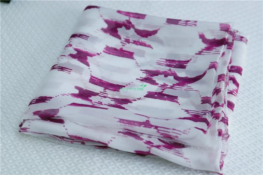 Шелковая шифоновая ткань Jenny story 1986 Фиолетовый, Picture color