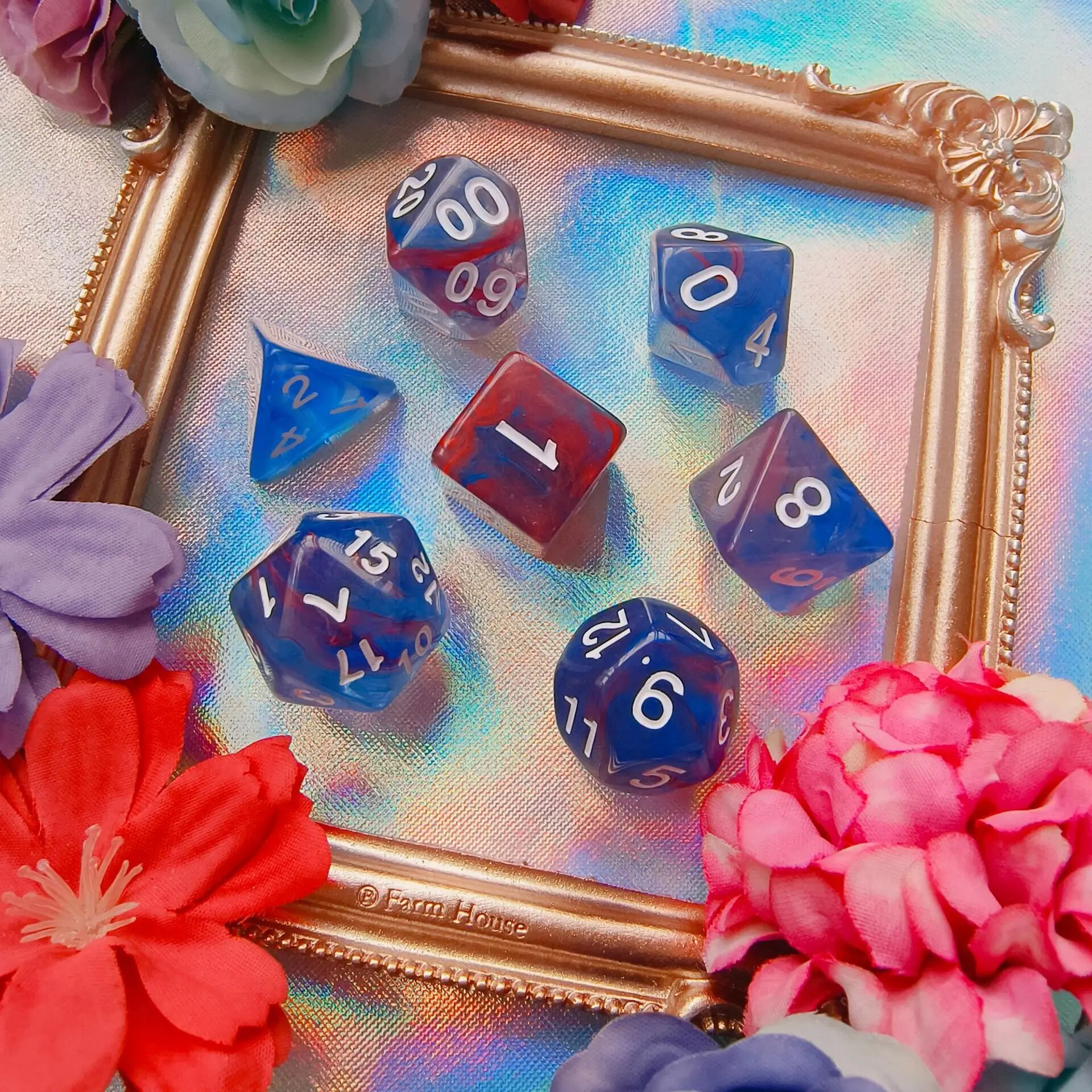 Набор костей D&D 7 шт. Red Blue