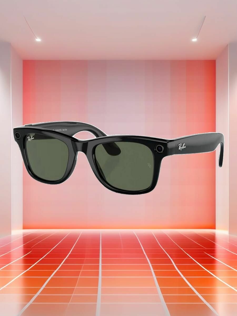 Умные очки Ray-Ban мета Gen1 Wayfarer , M размер (50-22-150), линзы G-15 Green, оправа Shiny Black от официального реселлера CAPSLOCKS