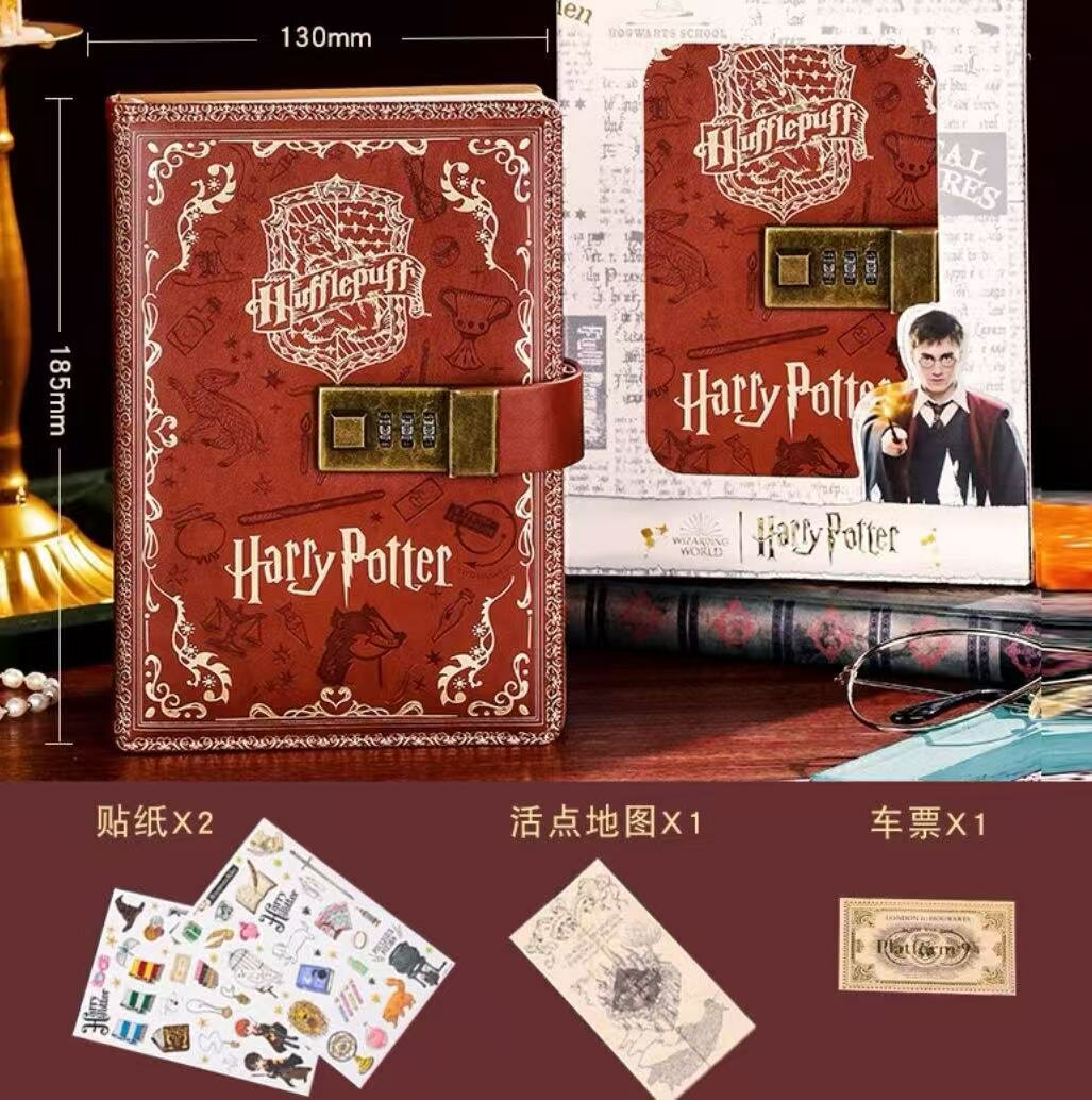 Оригинальный дневник Гарри Поттера, ретро блокнот с паролем, мягкая обложка, академические товары, дневник Хаффлпаффа