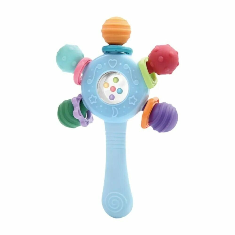 Погремушка для новорожденного 0+. Прорезыватель для зубов детский. Игрушки для малышей до года. Грызунок