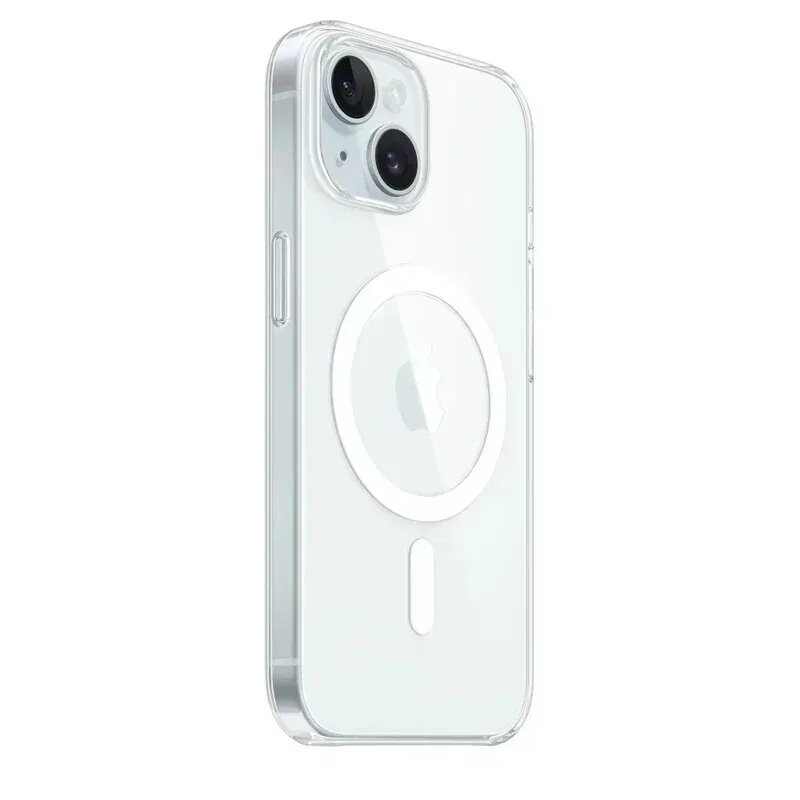 Оригинальный магнитный прозрачный чехол для iPhone 17 Air 16 15 14 13 12 11 Pro Max Plus mini, силиконовый прозрачный чехол для Magsafe