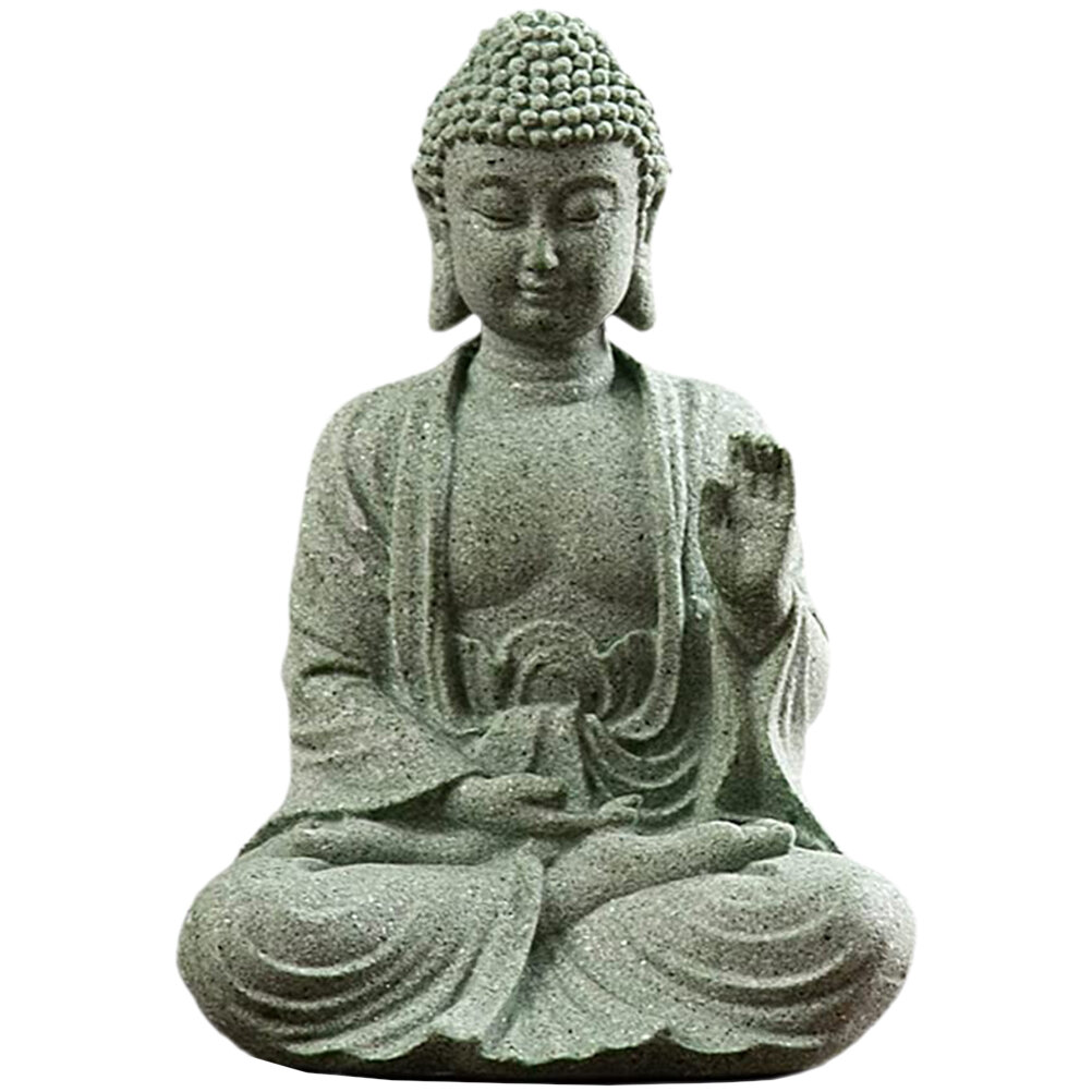 Ретро Статуэтка Будды В Сером Цвете Превращает Аквариум В Мастерpiece Размер 12x8cm