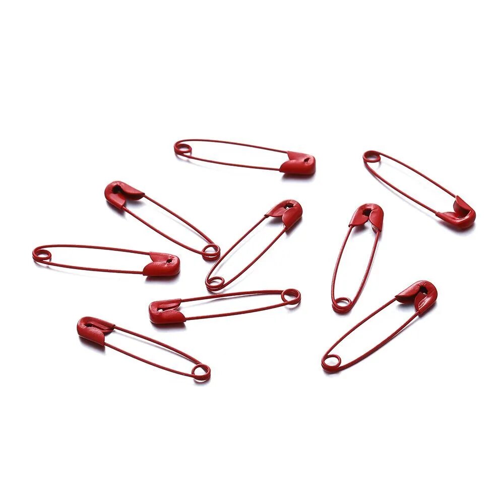 Булавка 3 см, 50 шт, цвет: красный