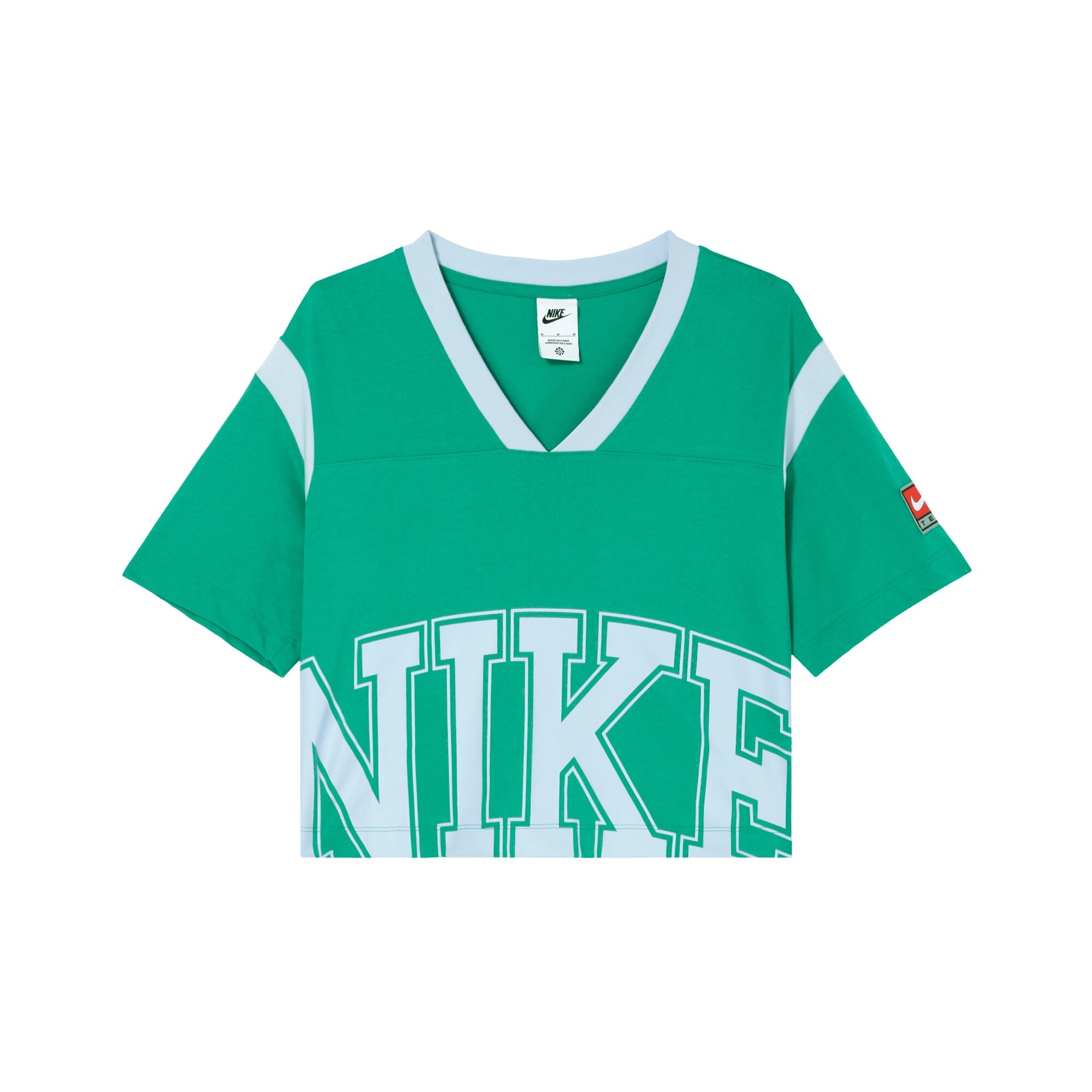 Кроп-топ NIKE, размер M, зеленый,