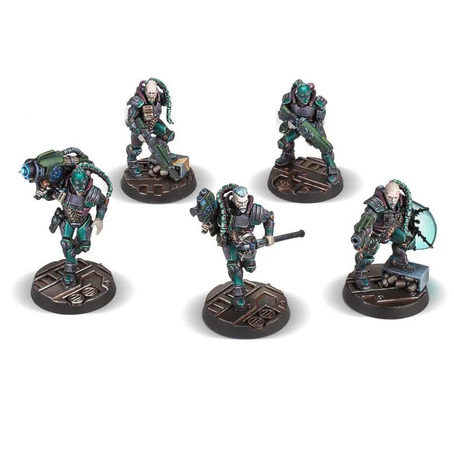 Смола вархаммер 40000 миниатюра Warhammer Necromunda Van Saar Gang (только В наборе 5 моделей) миниатюры днд Фигурка для настольной игры