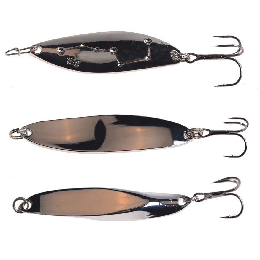 Набор блесен Fishing Spoon Lures 5.5см/15г 7.5см/20г 7см/25г Золотые/Серебряные