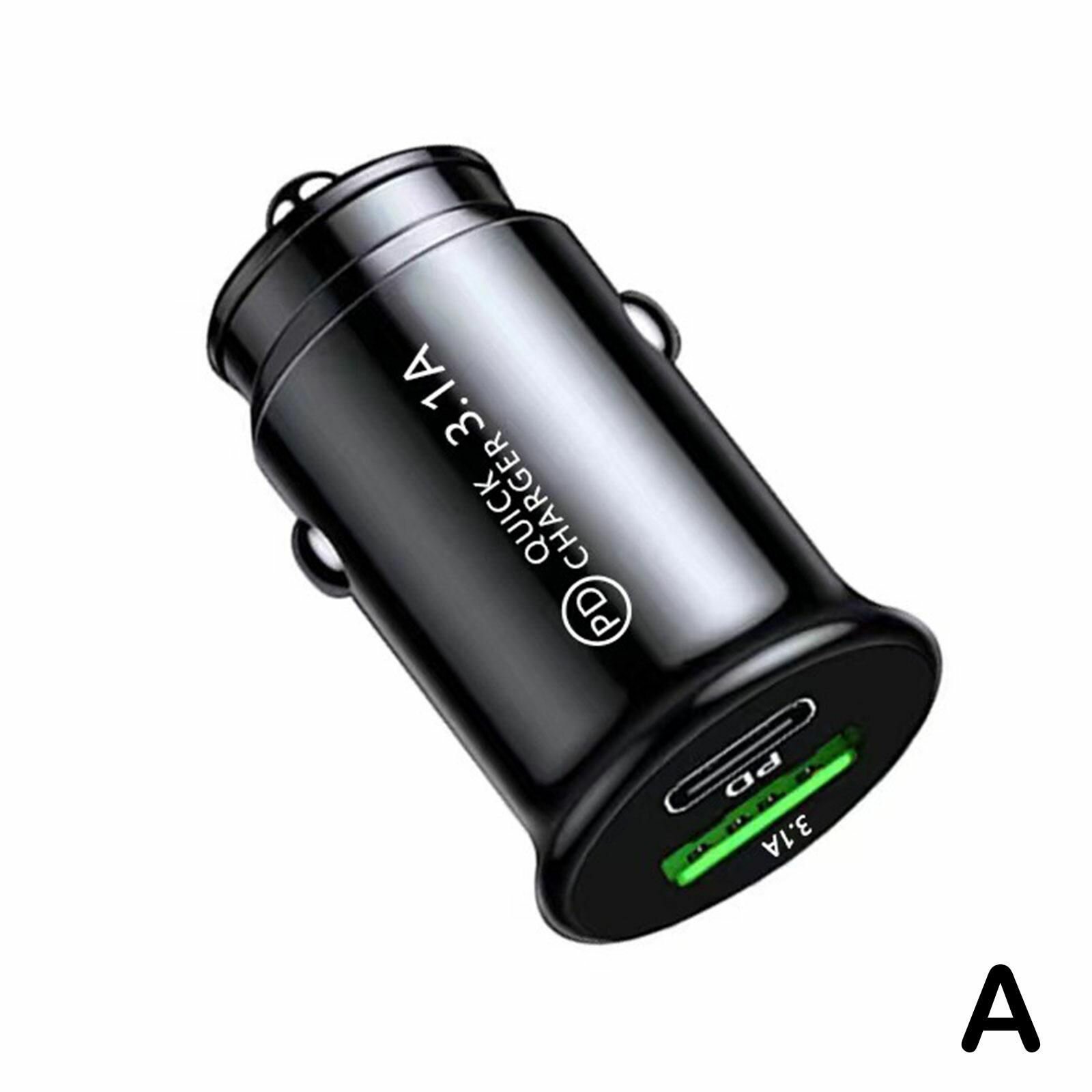 3.1A Быстрое автомобильное зарядное устройство USB PD Type C QC 3.0 Быстрая зарядка адаптера