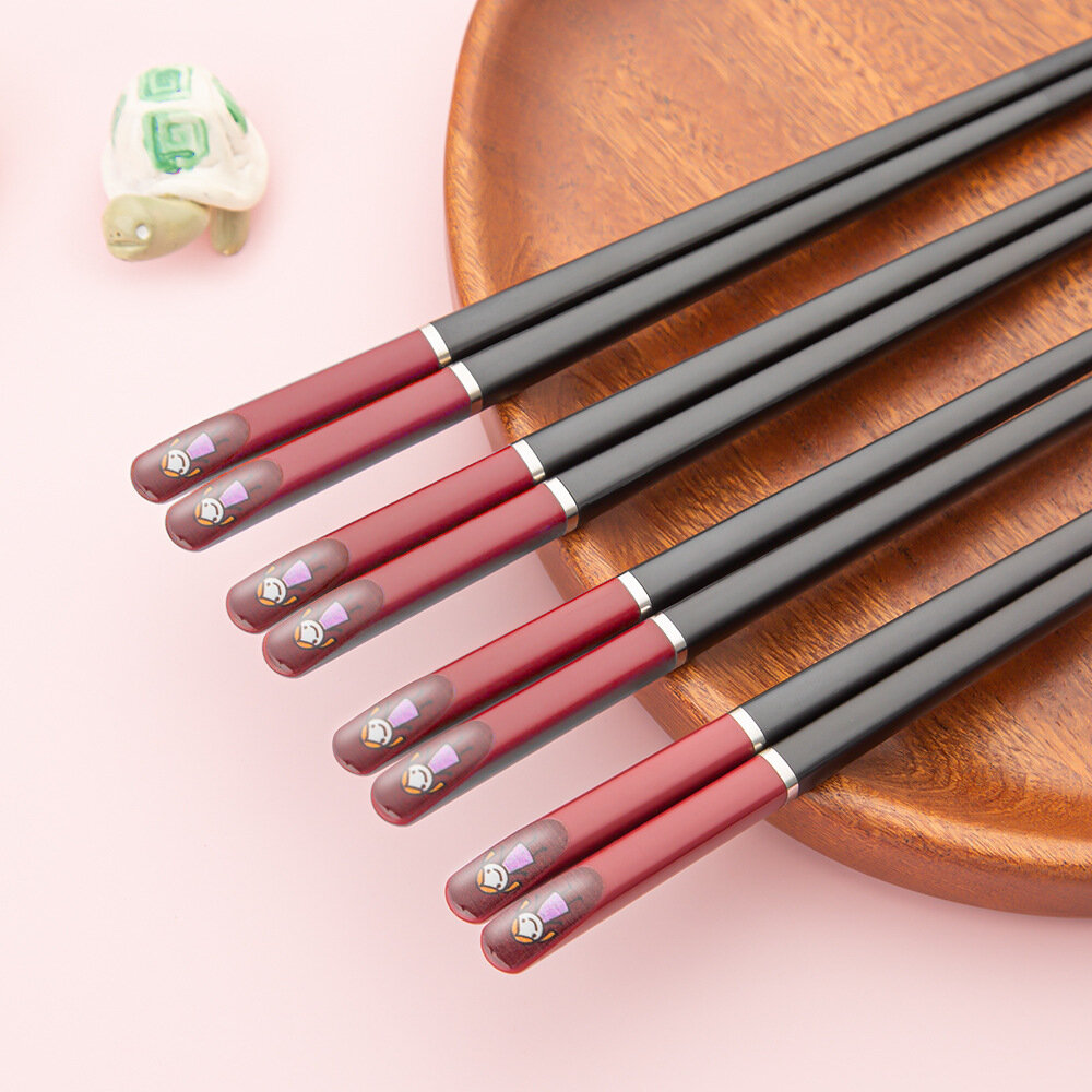 Qimanduo палочки для еды из сплава милые детские палочки для ногтей Мультяшные палочки для еды бытовые Детские