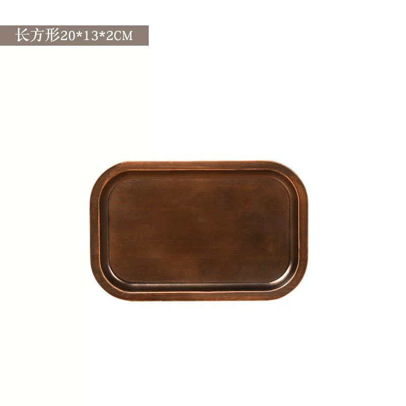 Деревянный прямоугольный поднос для чая, ореховый, 20x13x2 см, японский стиль, ручная работа, подходит для небольших