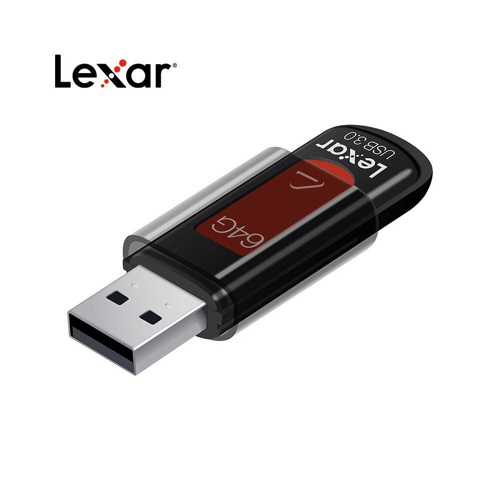 Lexar S57 64GB USB Flash Drive USB3.0 150MB/s Read Speed Protective Sliding Cover 256-bit AES Encryption