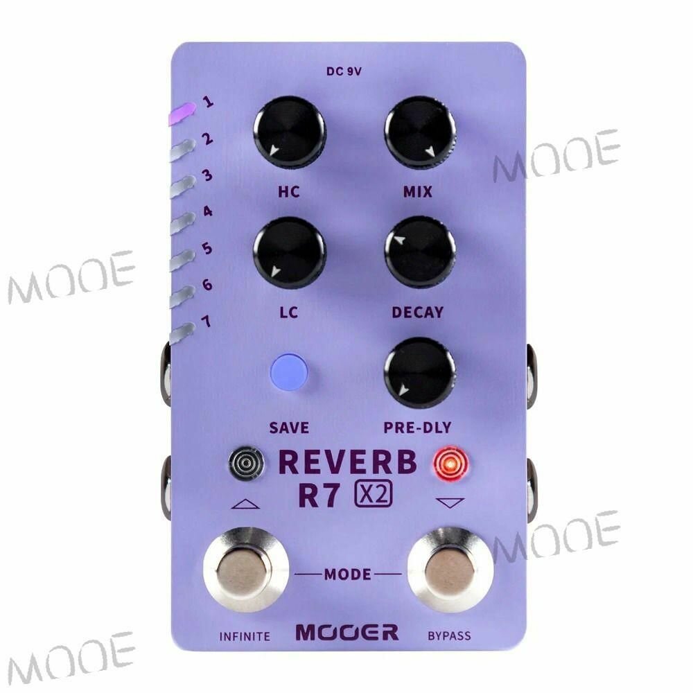 Mooer R7 Reverb X2 педаль гитарного усилителя