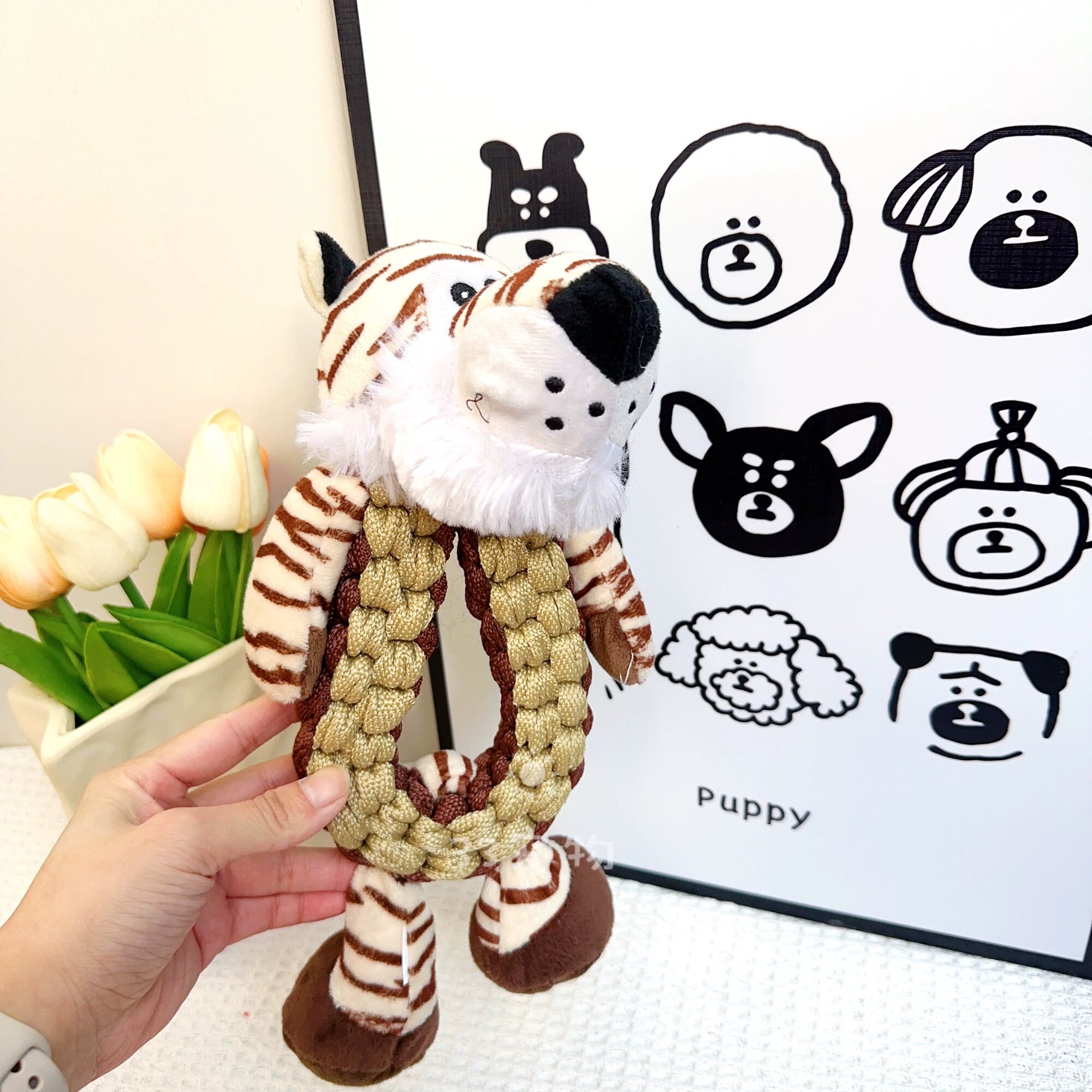 Игрушка для собак NERF из ткани Оксфорд, плетеная, для перетягивания каната, длинная, интерактивная, устойчивая к