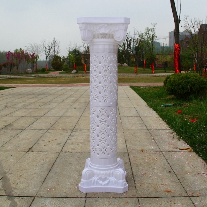 Колонна Ваза, Римский Стиль, Пластик, Белый, 100x30см, 1 Комплект
